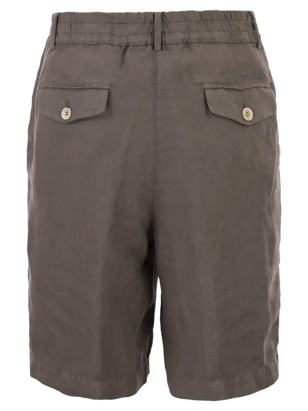 Brunello Cucinelli Elasticated Bermuda Shorts - Black