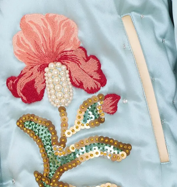 Valentino Garavani Floral Embellished Quilted Jacket