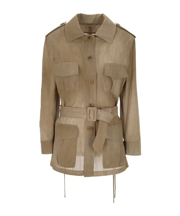 Ermanno Scervino Belted Jacket - Brown