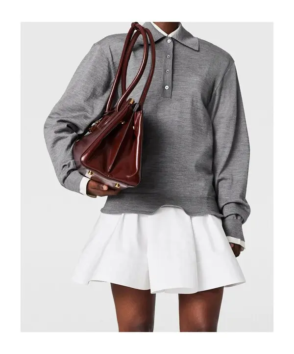 Stella McCartney A-line Mini Skirt With Pleated Details And Belted Waist