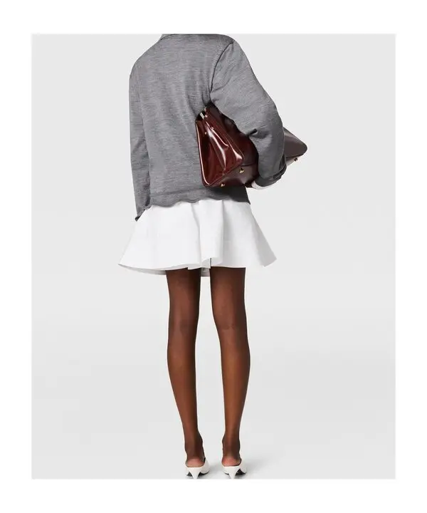 Stella McCartney A-line Mini Skirt With Pleated Details And Belted Waist