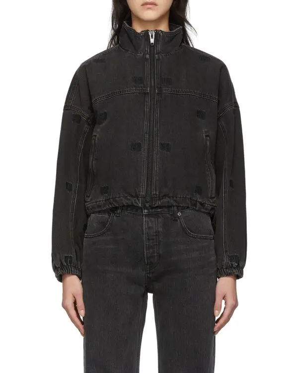 Alexander Wang Denim Jacket With Logo Detail
