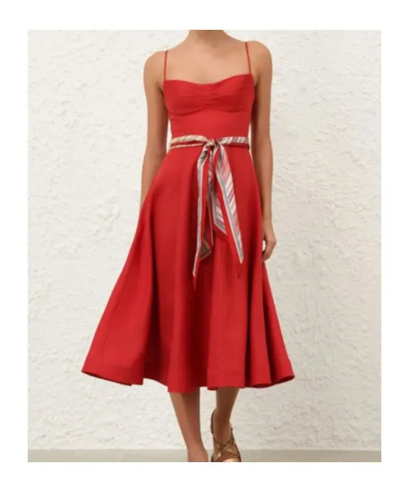 Zimmermann Rebellion Tuck Midi Dress