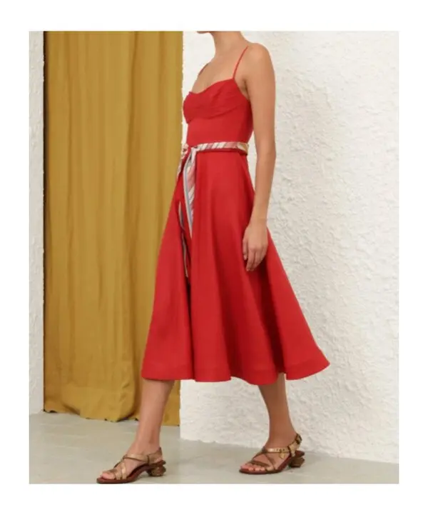 Zimmermann Rebellion Tuck Midi Dress