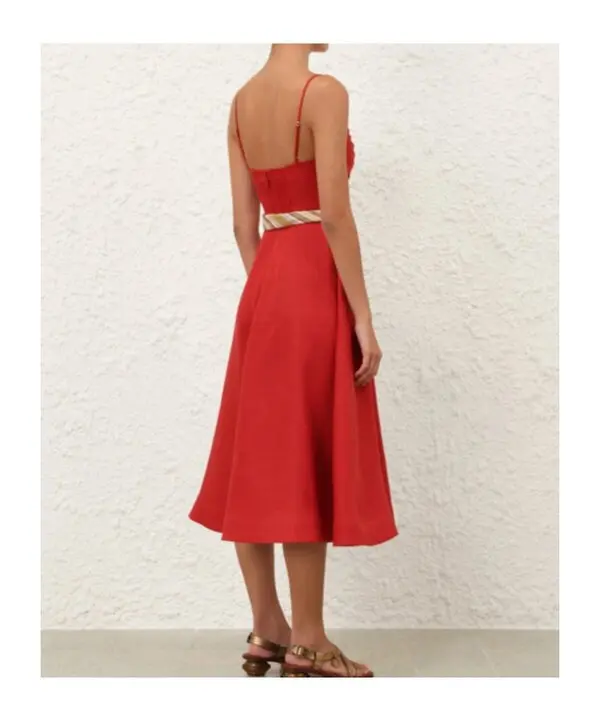 Zimmermann Rebellion Tuck Midi Dress