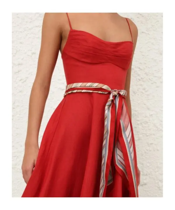 Zimmermann Rebellion Tuck Midi Dress