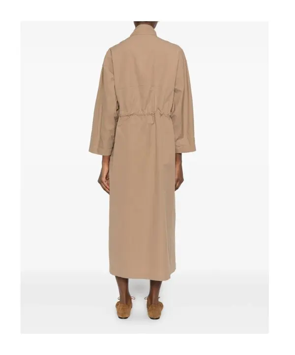 Brunello Cucinelli Flap-pocket Maxi Dress - Light Brown
