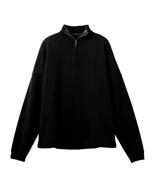 Jacquemus Rond Carre Half Zip Sweatshirt - Black
