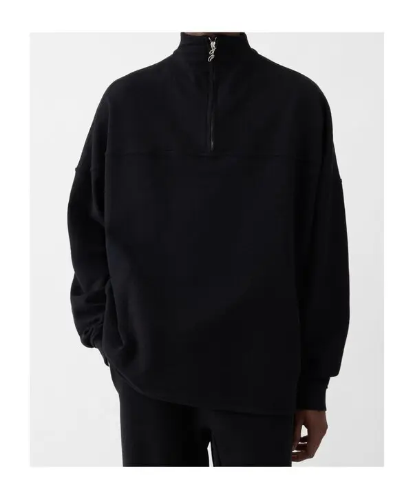 Jacquemus Rond Carre Half Zip Sweatshirt - Black
