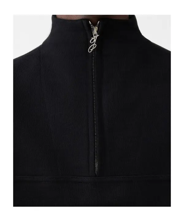 Jacquemus Rond Carre Half Zip Sweatshirt - Black