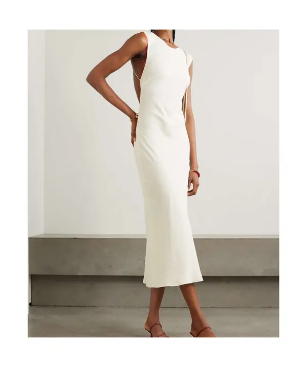 ST. AGNI Sleeveless Round Neck Open Back Dress