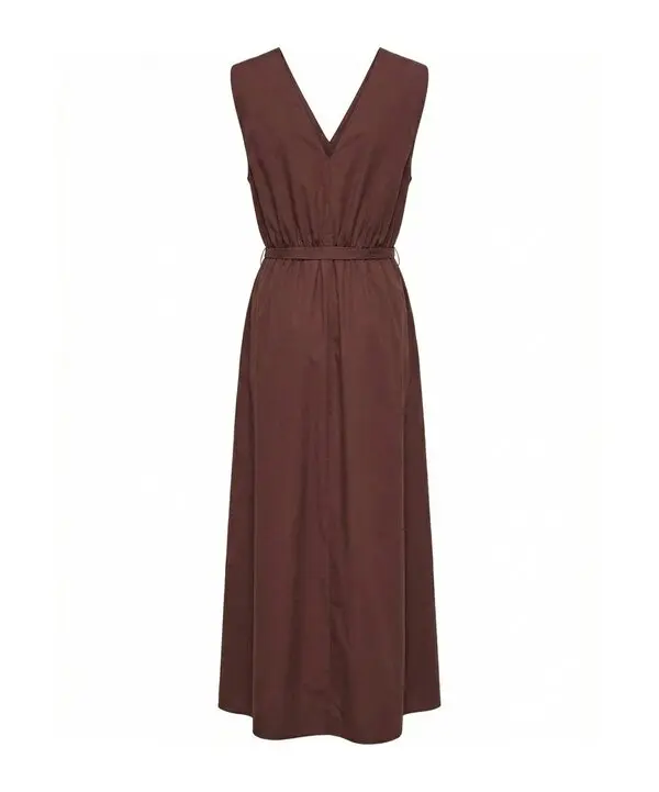 Patrizia Pepe Belted V-neck Maxi Dress - Red