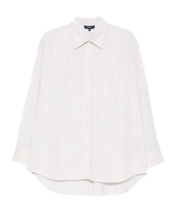 Soeur Striped Curved Hem Shirt
