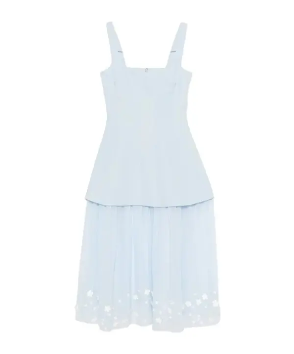 Stine Goya Sleeveless Square Neck Dress With Floral Appliqu