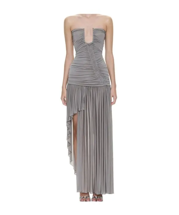 Christopher Esber Arced Orion Strapless Gown - Gray
