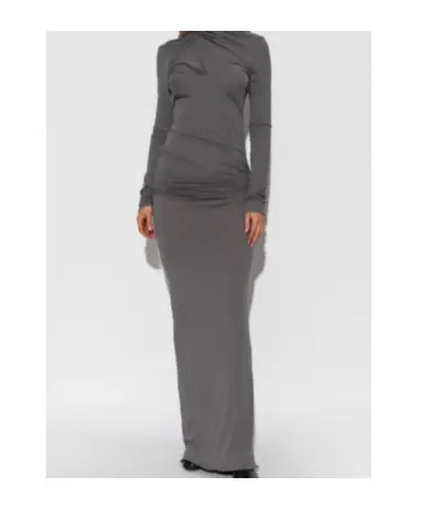 ENTIRE STUDIOS Draped Long-sleeve Maxi Dress - Black