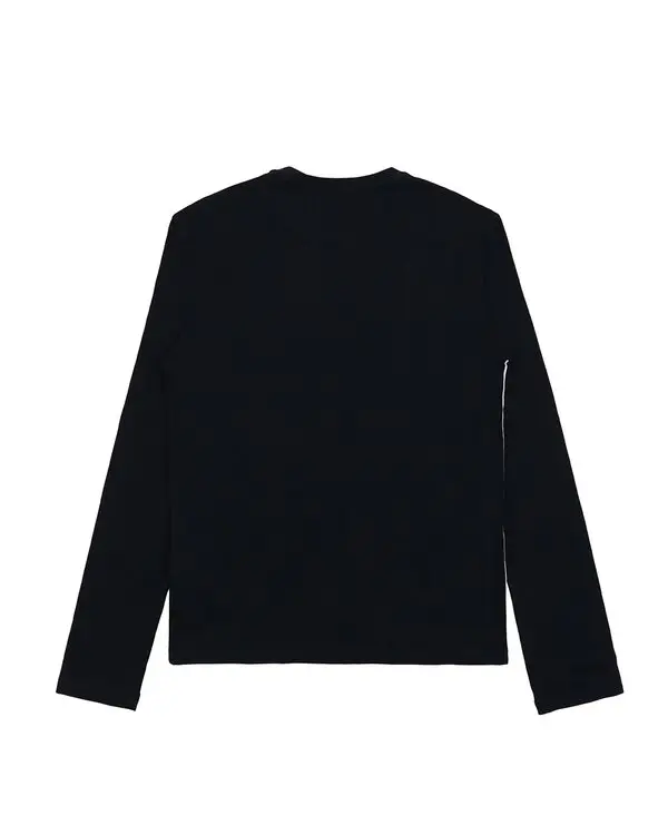 EA7 Logo T-shirt With Round Neck - Black