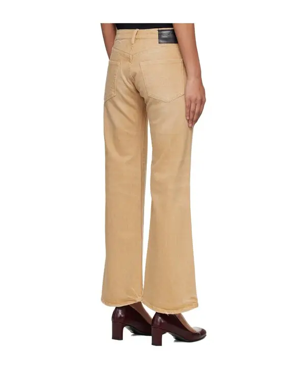 R13 Mid-rise Flared Jeans With Distressed Wash