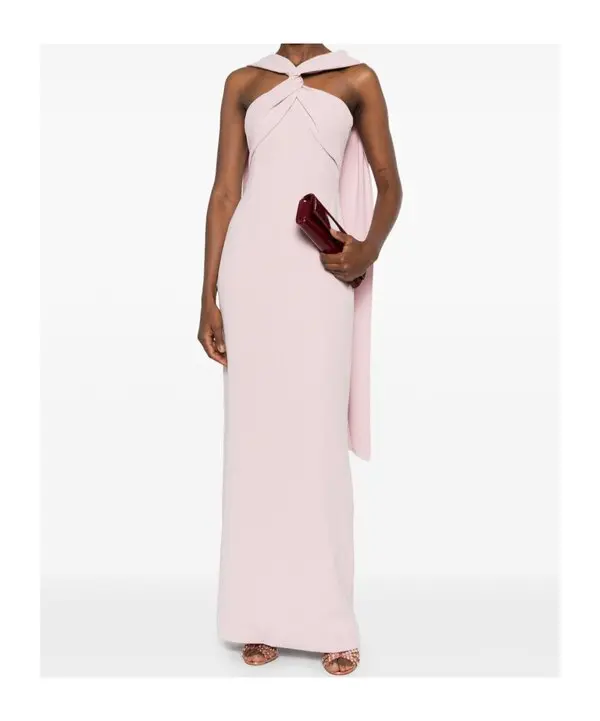 Solace London Rona Halterneck Maxi Dress - Pink