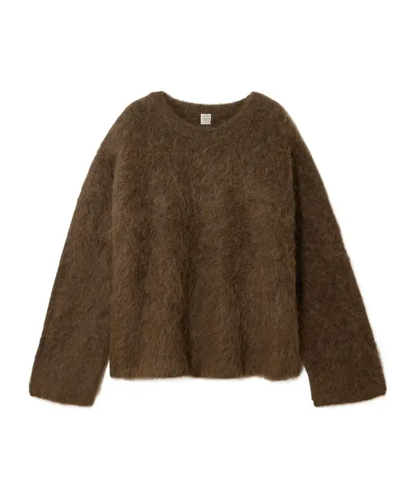TOTEME Brushed Alpaca-blend Sweater - Black