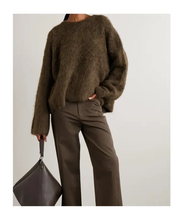 TOTEME Brushed Alpaca-blend Sweater - Black