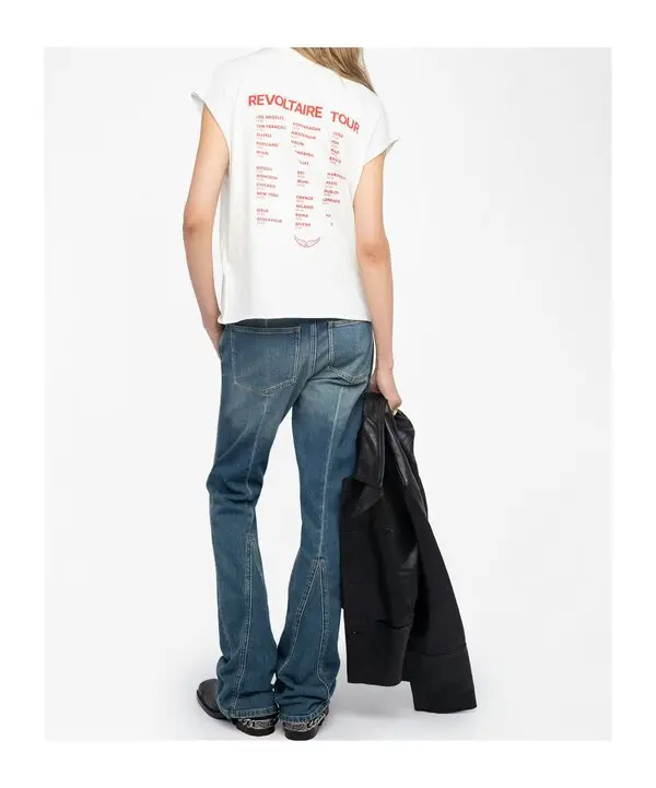 Zadig&Voltaire Heart Wings" Logo Detail Crewneck T-shirt - Judo