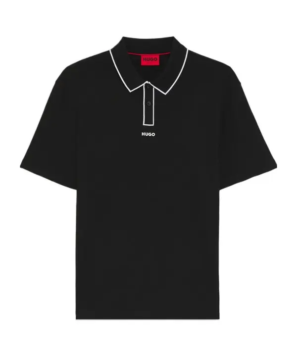 Hugo Boss Contrast Trim Short-sleeved Polo Shirt - Black