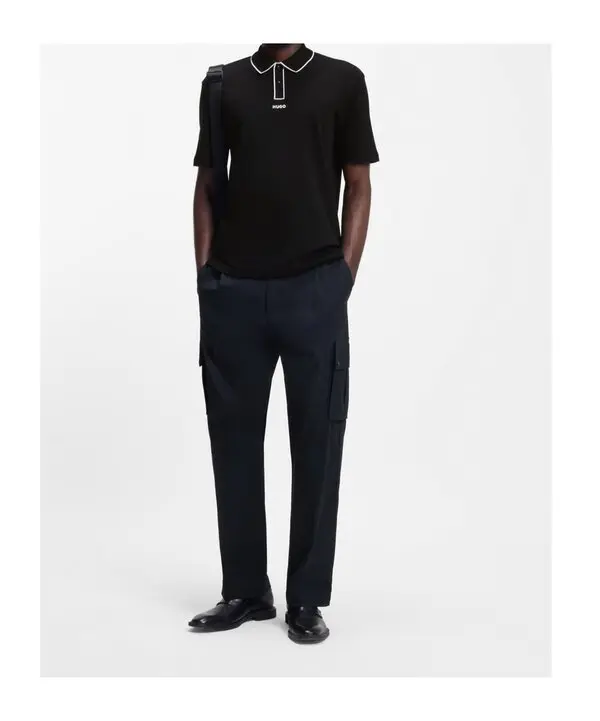 Hugo Boss Contrast Trim Short-sleeved Polo Shirt - Black