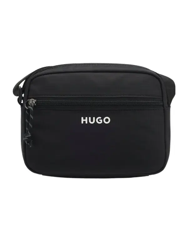 Hugo Boss Zippered Shoulder Bag - Black