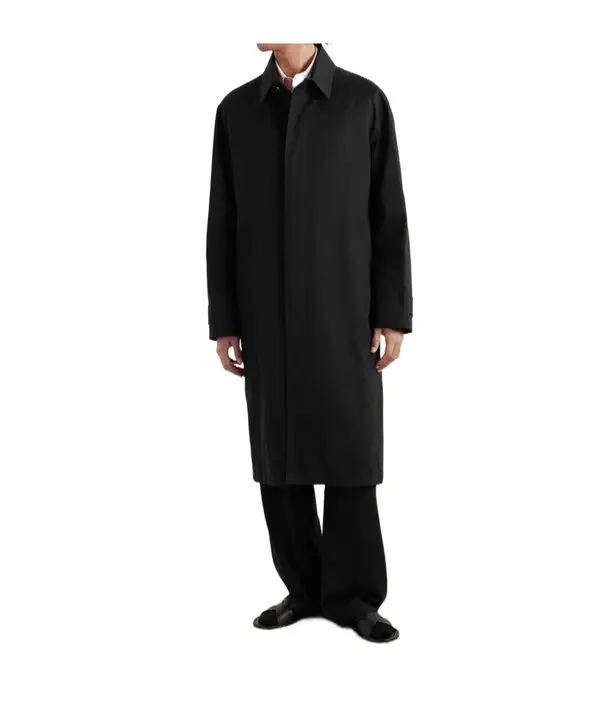 THE ROW Long Cotton Trench Coat With Belted Back