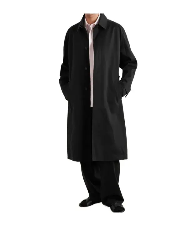 THE ROW Long Cotton Trench Coat With Belted Back
