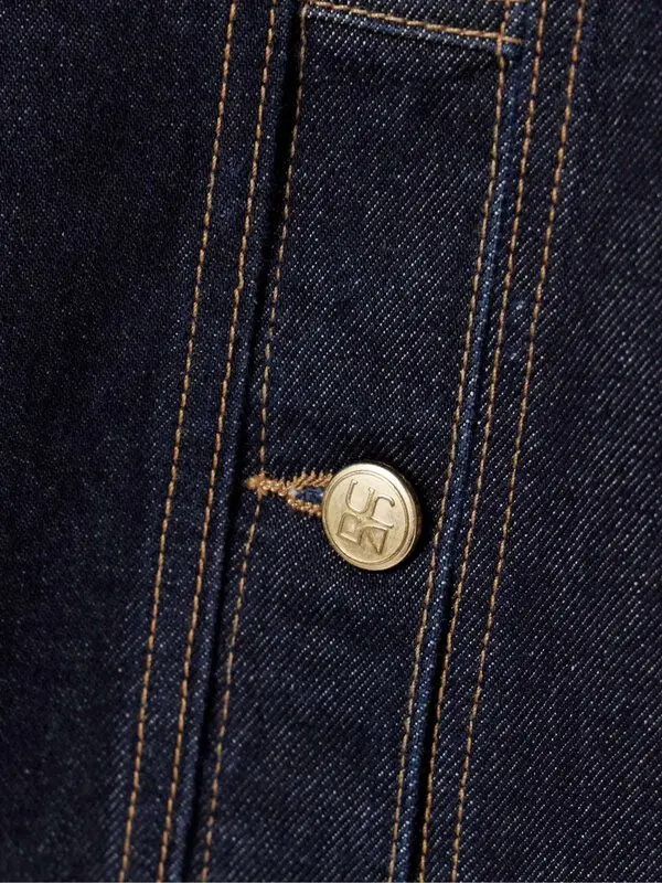 Ulla Johnson Cape Buttoned Denim Jacket