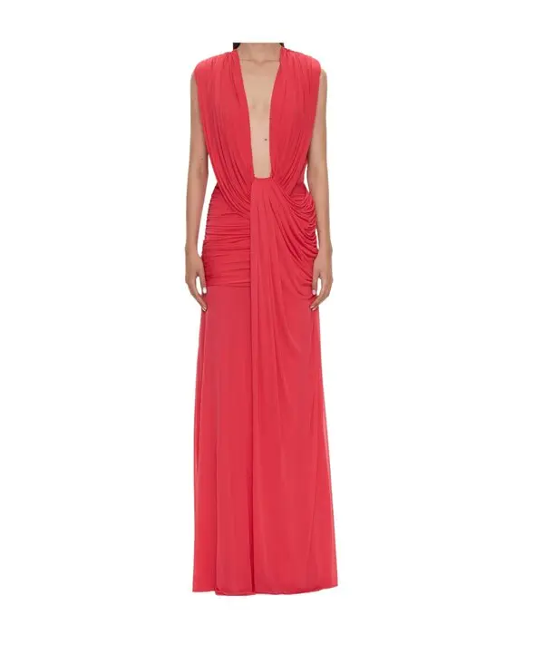 Christopher Esber Ripple Drape Gown - Red