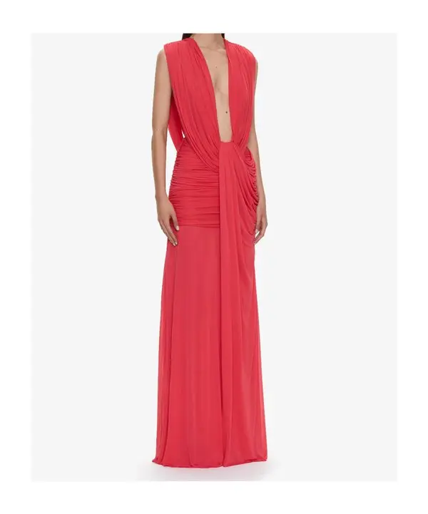 Christopher Esber Ripple Drape Gown - Red