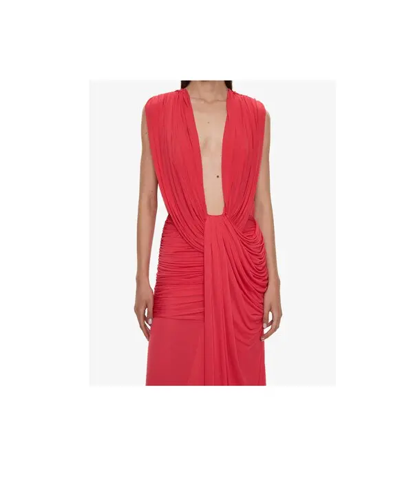 Christopher Esber Ripple Drape Gown - Red