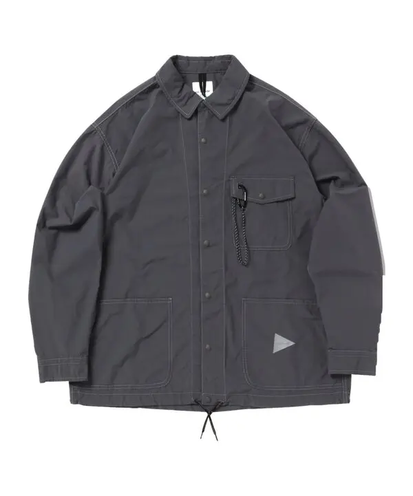 AND WANDER Technical Shirt Jacket - Black