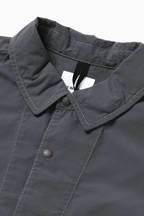 AND WANDER Technical Shirt Jacket - Black