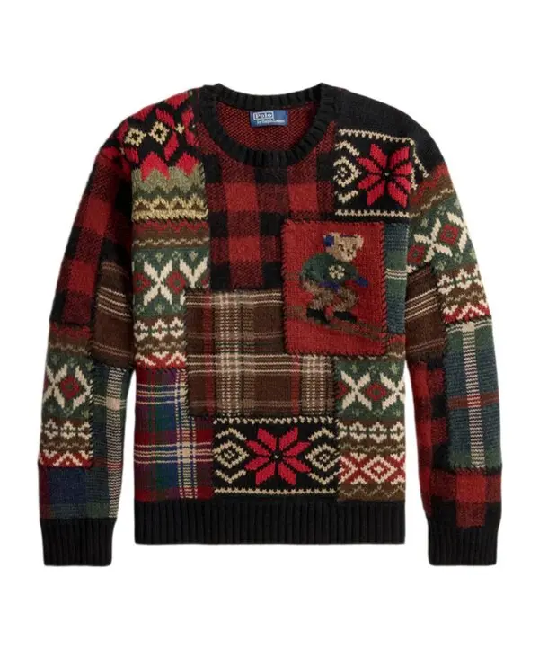 Ralph Lauren Patchwork Graphic Sweater - Brown