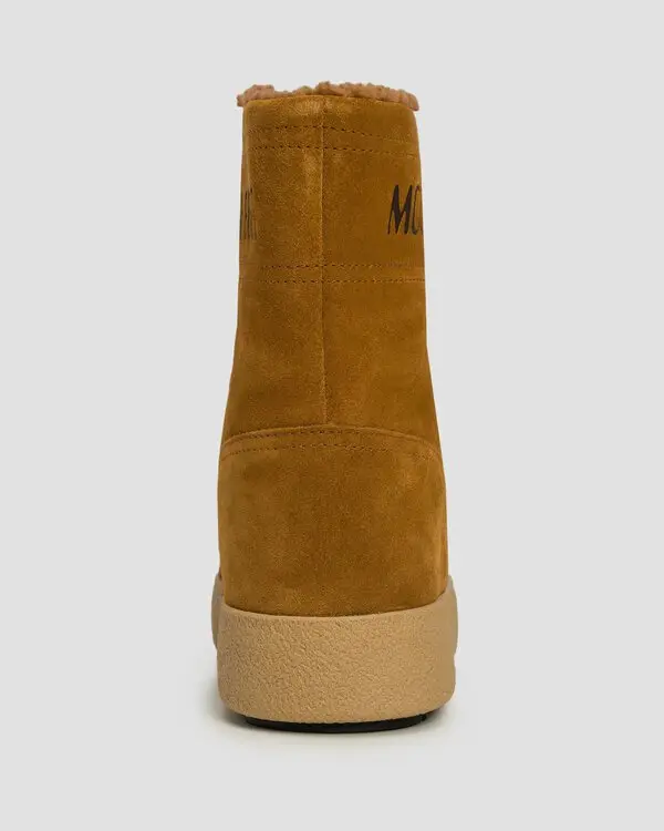 Moon Boot Zip-front Suede Boots - Cognac