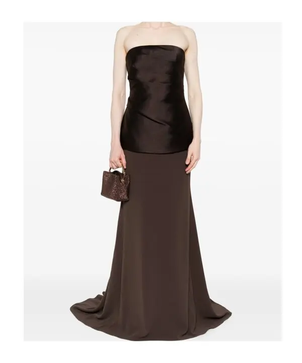 Solace Allia Strapless Gown - Black
