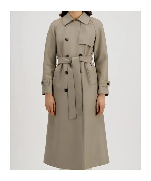 Harris Wharf London Long Raglan Trench Coat