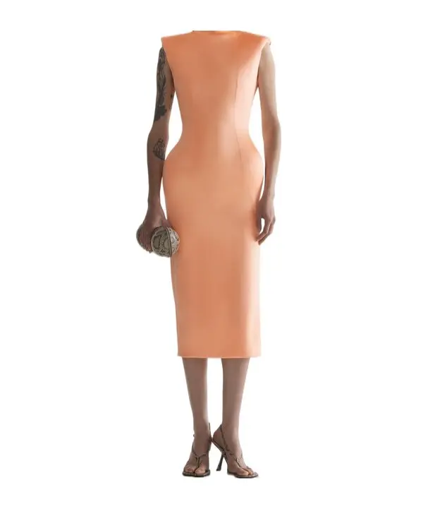 MUGLER Sleeveless Dress - Nude