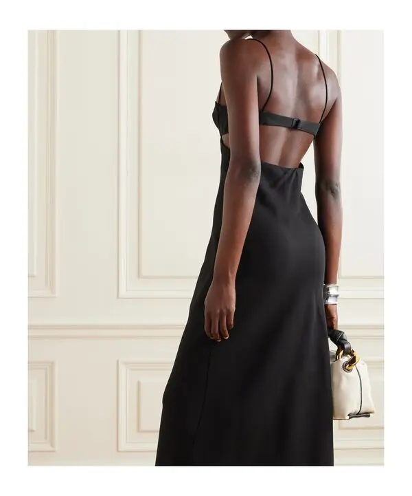 ST. AGNI Cutout Twill Maxi Dress