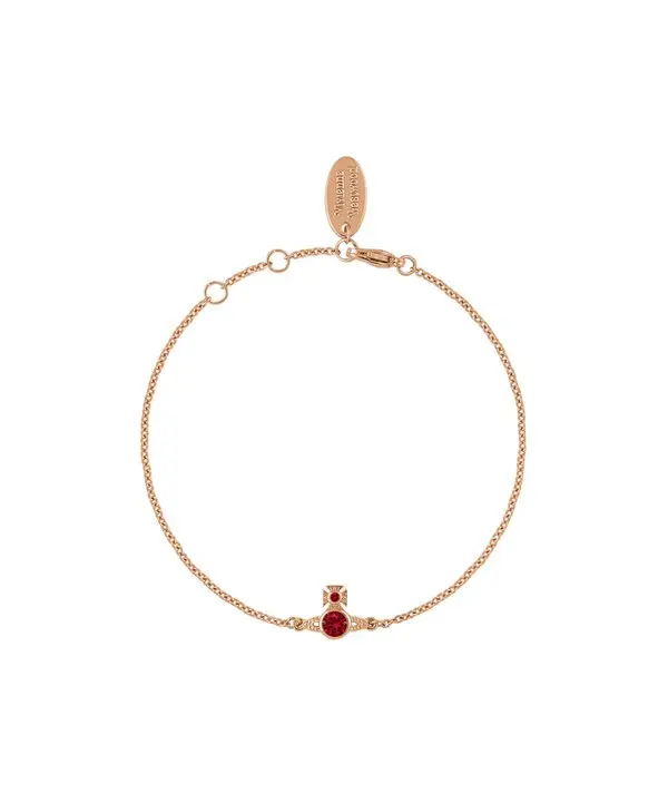VIVIENNE WESTWOOD London Orb Bracelet - Powder Gold/red Zircon