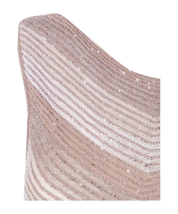 D.exterior Sleeveless Sequined Knitted Dress - Nude