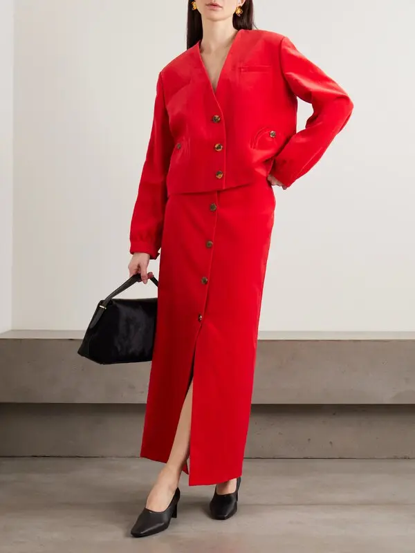 BLAZÉ MILANO Button-front Maxi Skirt