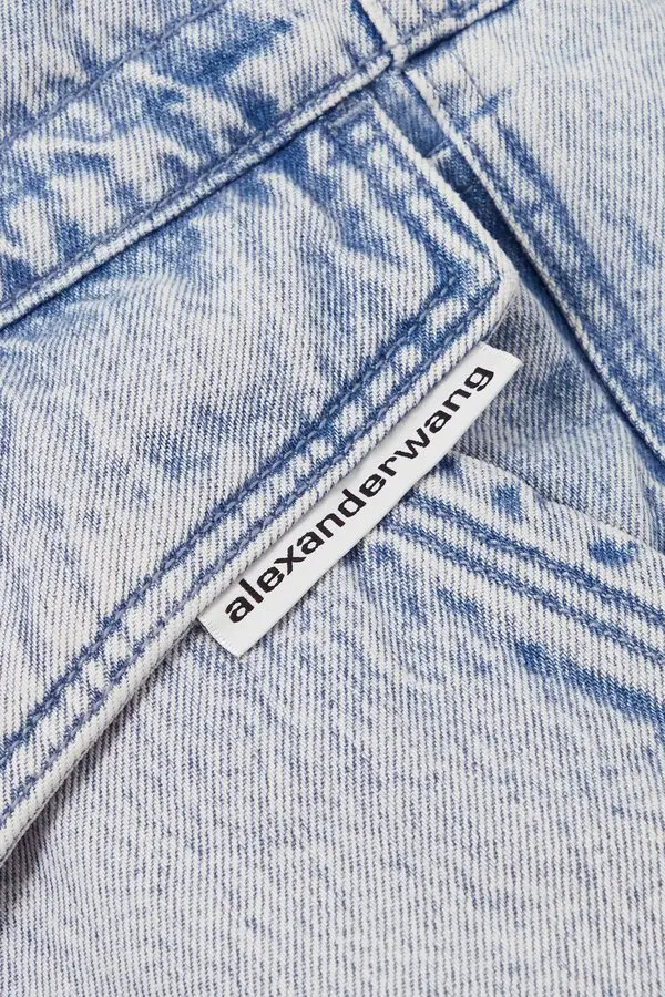 Alexander Wang Oversized Padded Denim Parka With Removable Hood