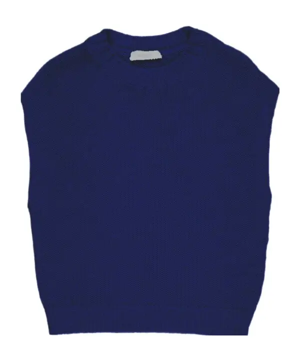 ZANONE Knitted Round Neck Sleeveless Knitwear With Ribbed Trim