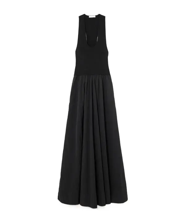 ST. AGNI Sleeveless U-neck Wide Strap Dress