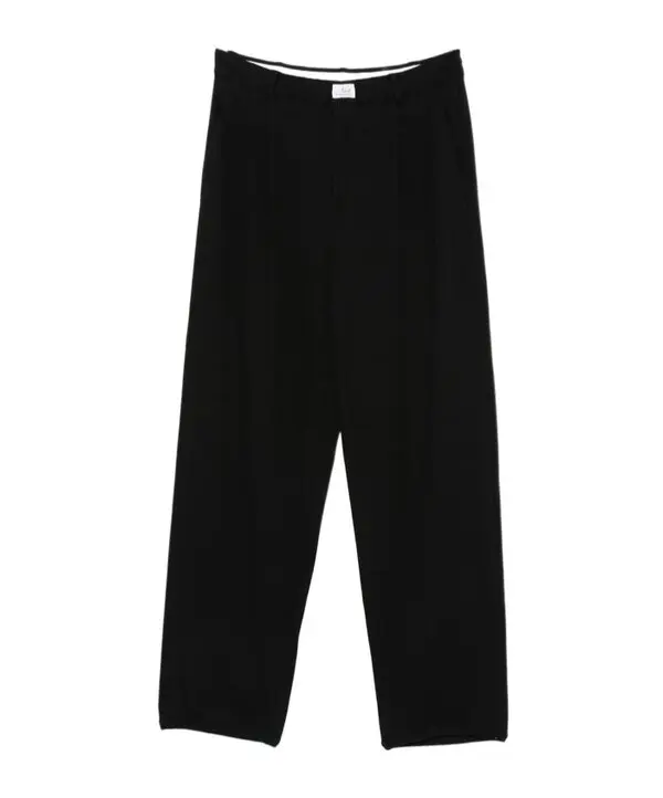 MAGLIANO Elasticated Waist Trousers With Logo Patch - Black